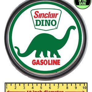 Art | Round Big Sinclair Gas Dino Gas Oil Framed Glow In The Dark ...